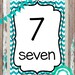 20 Printable Rustic and Teal Themed Numbers Posters. Numbers - Etsy