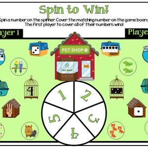 10 Printable Pets Themed Kindergarten Math Center Games and Activities ...