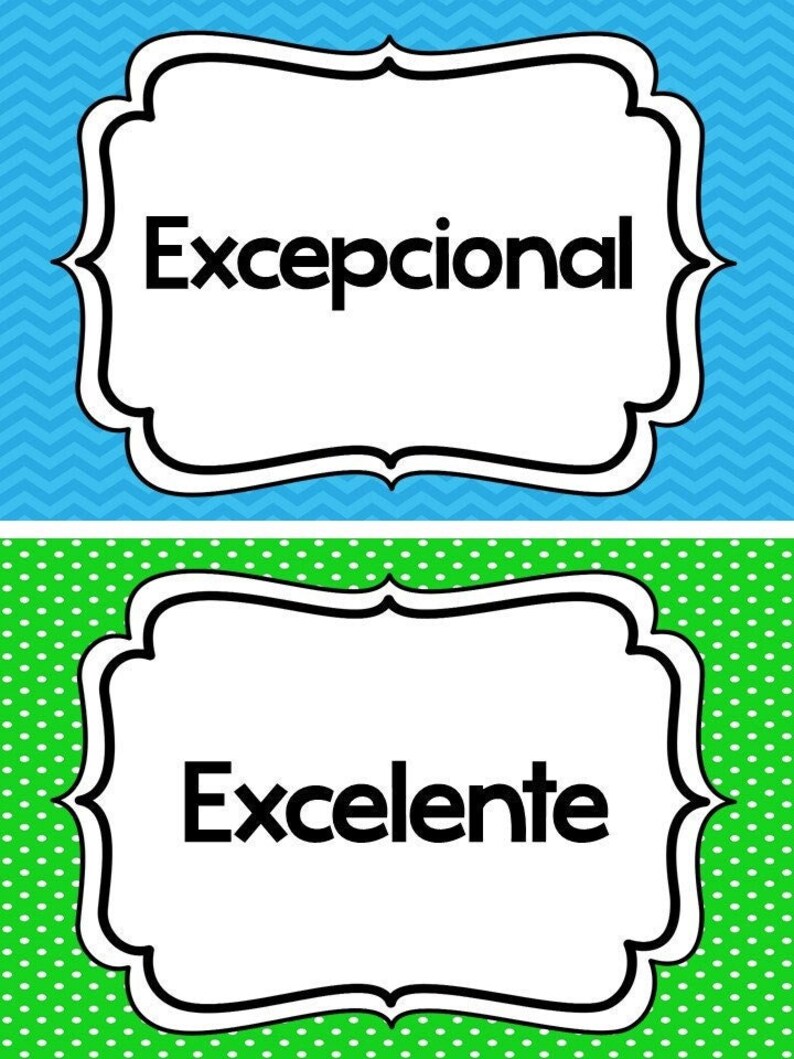 7 Rainbow Spanish Behavior Clip Chart Cards. Classroom - Etsy