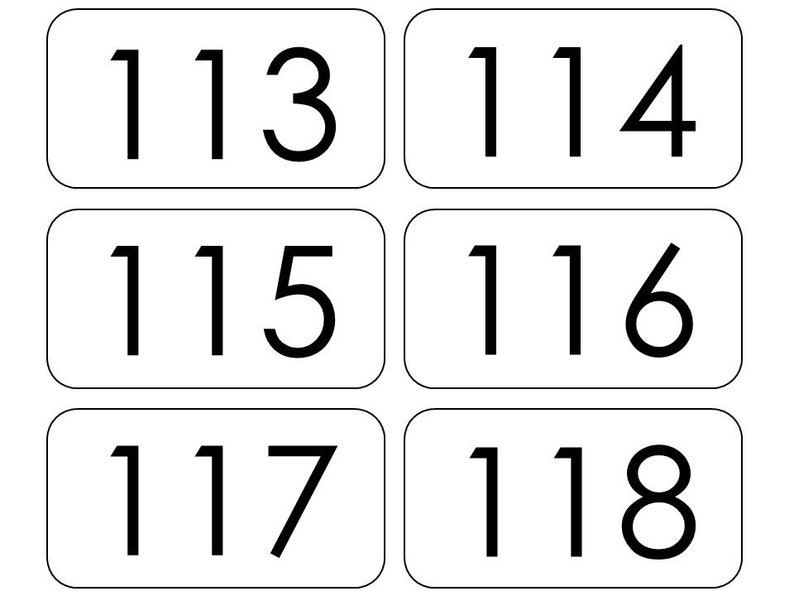 100 Printable Numbers 101-200 Flashcards. Preschool Thru Third - Etsy