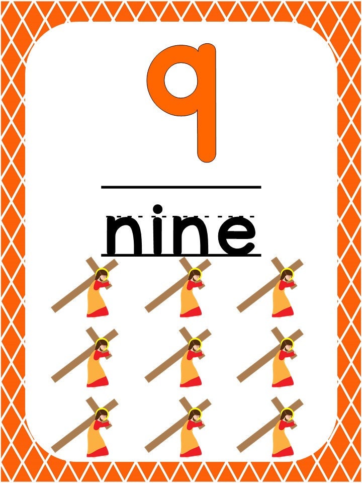 20 Printable Bible Number Posters. Preschool-kindergarten - Etsy Hong Kong