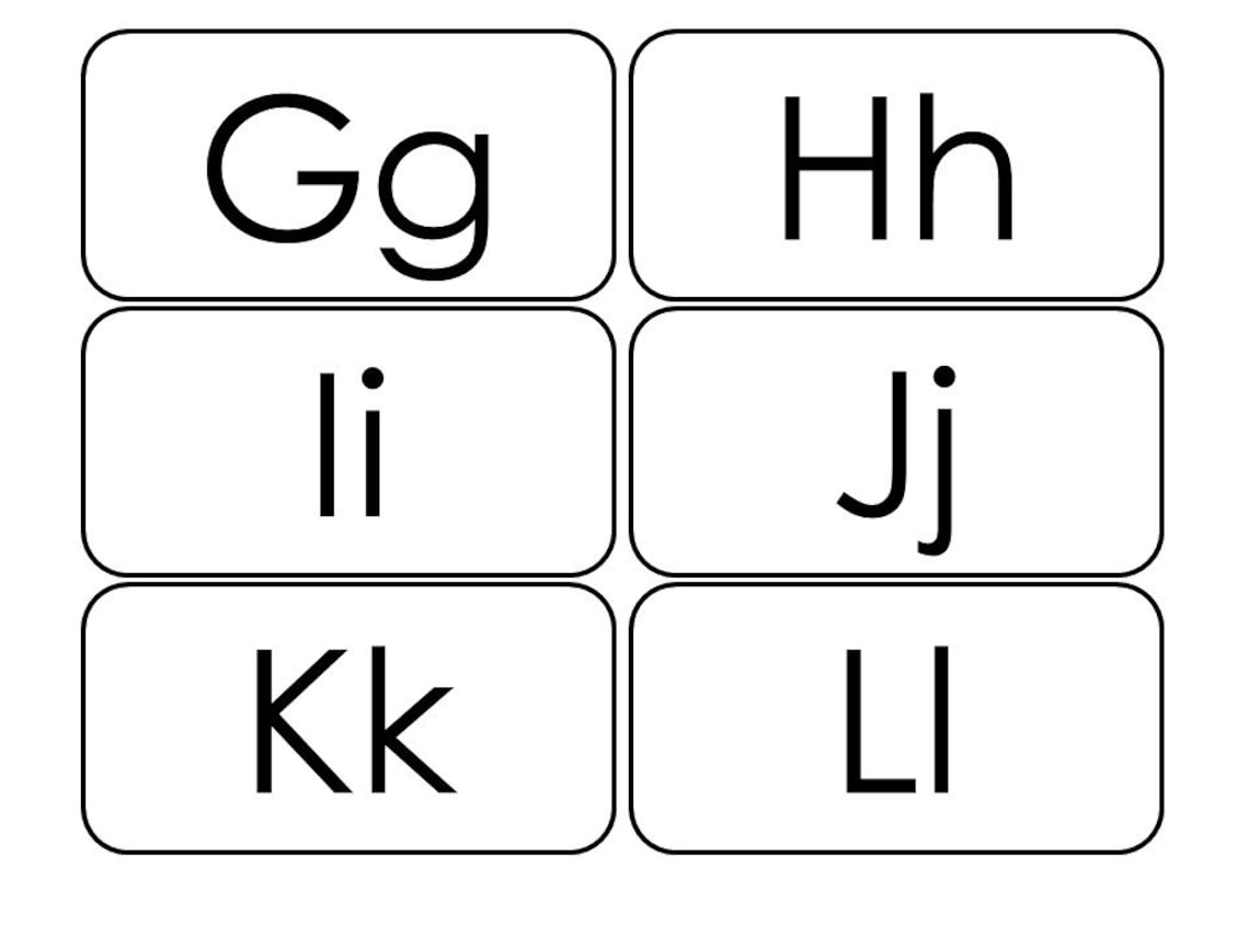 26 Printable Alphabet Flashcards. Upper and Lowercase. - Etsy Canada