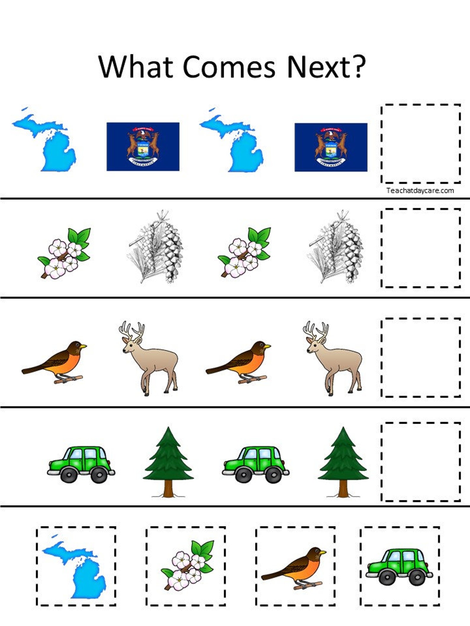 30 Michigan State Symbols Themed Learning Games Download. ZIP | Etsy