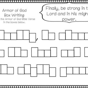 Ephesians 6:10-20 Armor of God Bible Verse Tracing and Handwriting ...