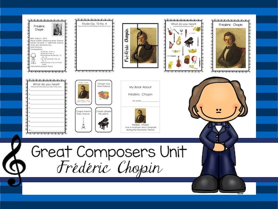 Frédéric Chopin Great Composer Unit. Music Appreciation. | Etsy