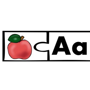 26 Alphabet Phonics Puzzles. Letters A-Z. 8 Color, 8 Black and White ...