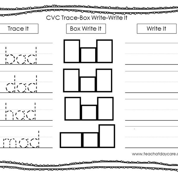 Cvc Worksheets - Etsy