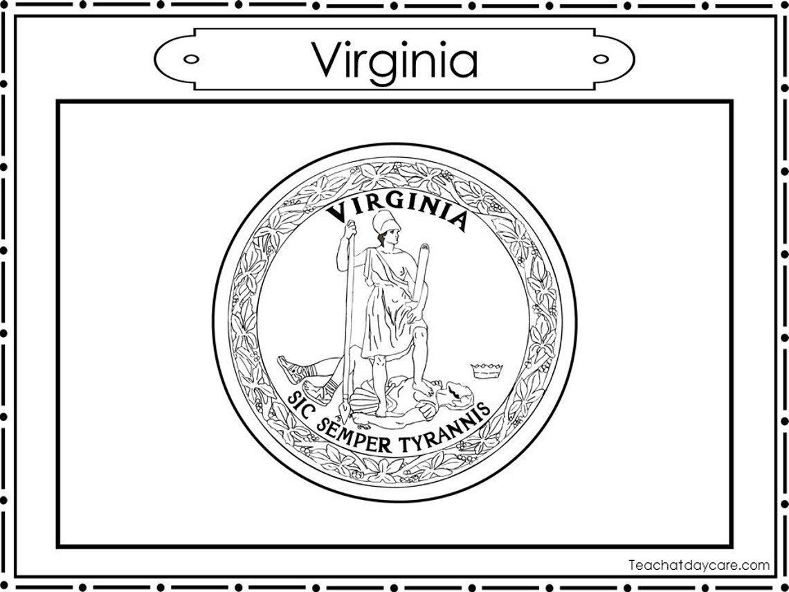 50 State Flag Color Worksheets State Symbols Curriculum. Geography ...