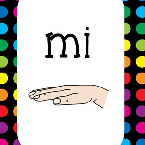 8 Rainbow Polka Dot Solfege Kodaly Hand Signs Posters. Full Page ...