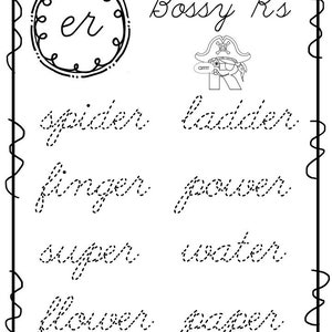 10 Printable Cursive R-controlled Vowel Trace the Words Worksheets ...