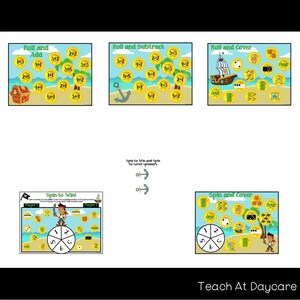 10 Printable Pirates Themed Kindergarten Math Center Games and ...