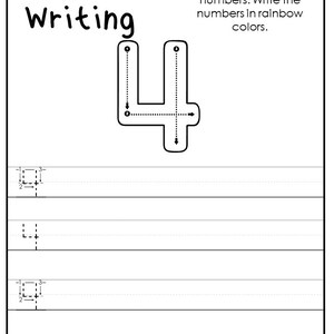 0-100 Rainbow Write the Numbers Printable Worksheets in a PDF File ...