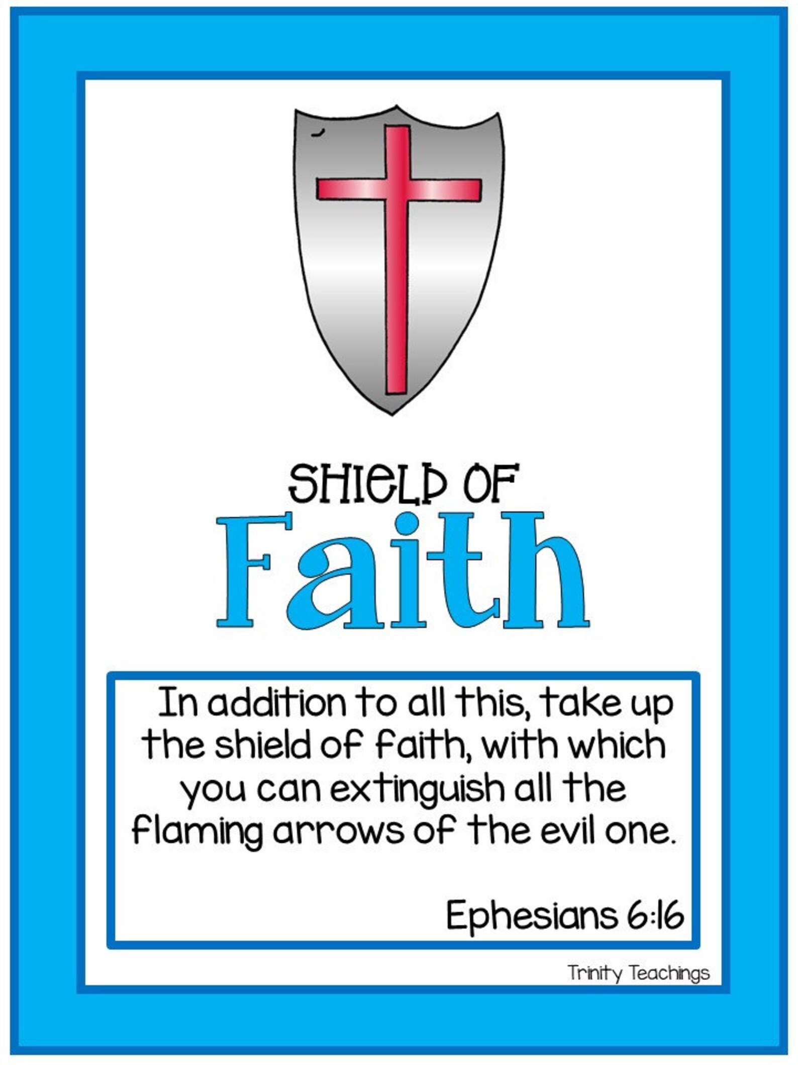 18 Armor of God Posters. 9 Color, 9 Black and White. Classroom Wall ...