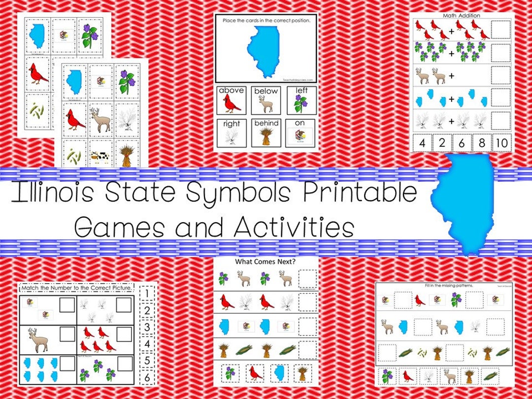 30 Illinois State Symbols Themed Learning Games Download. ZIP File ...