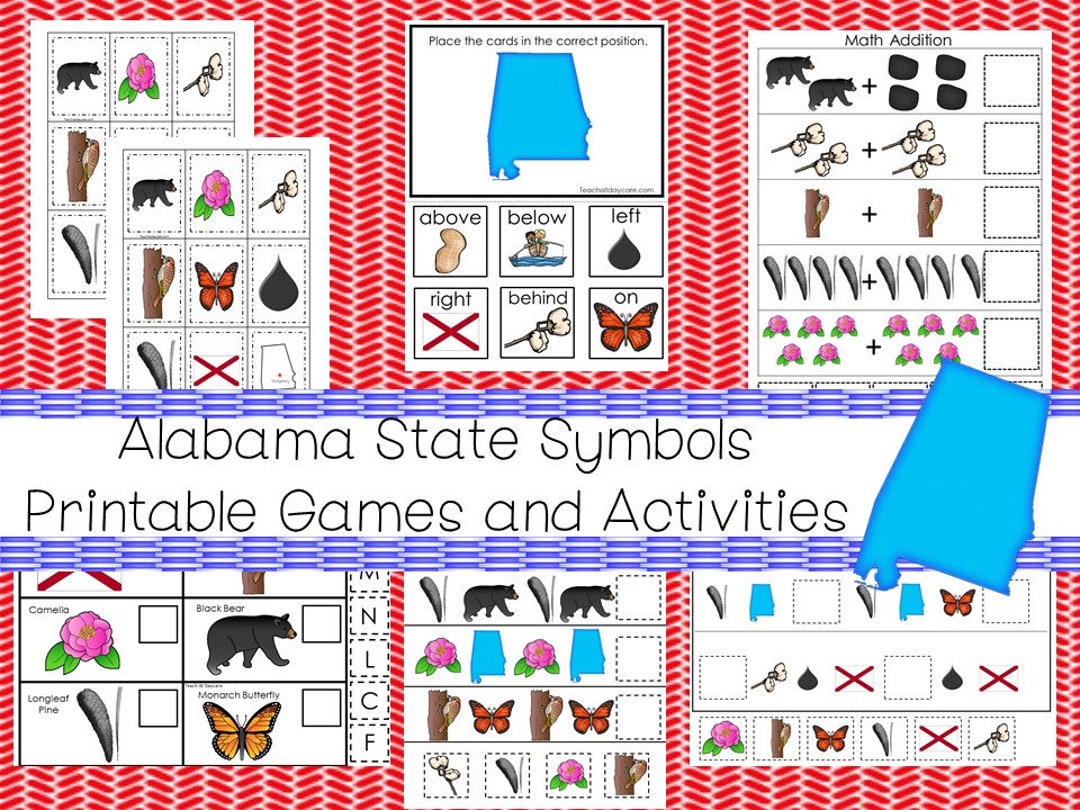 30 Alabama State Symbols Themed Learning Games Download. ZIP File ...