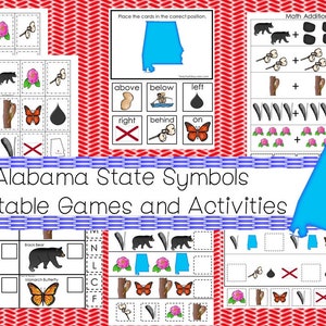 30 Alabama State Symbols Themed Learning Games Download. ZIP File ...