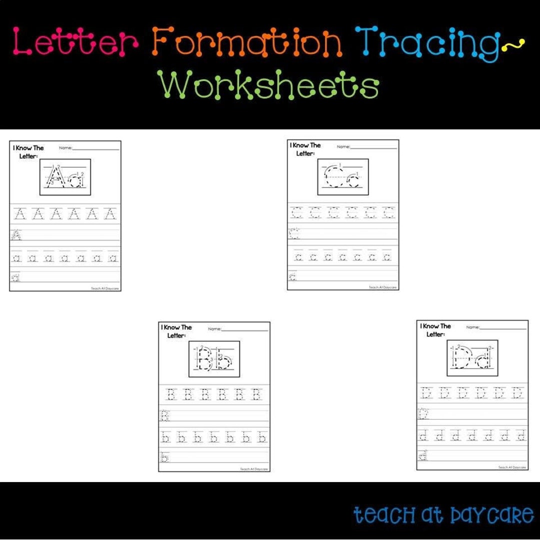 26 Letter Formation Tracing Worksheets for Handwriting Lessons. - Etsy