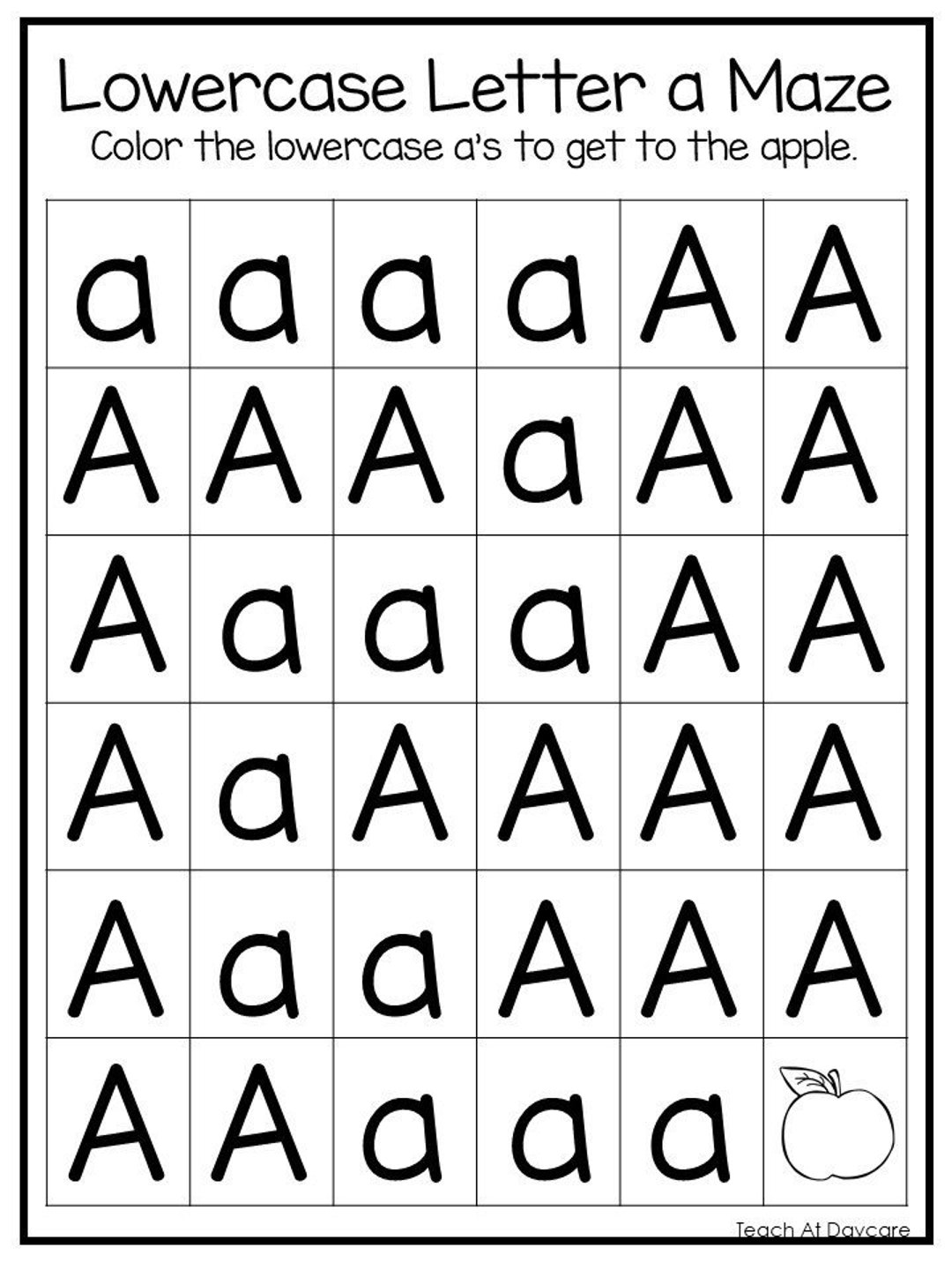 26 Lowercase Letter Maze Worksheets. Preschool-kindergarten Phonics and ...