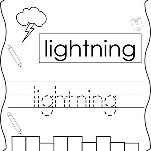 10 Weather Themed Printable Worksheets. Color, Read, Trace, Letter Box ...