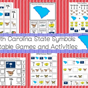 30 South Carolina State Symbols Themed Learning Games Download. ZIP ...