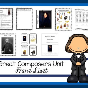 Franz Liszt Great Composer Unit. Music Appreciation. - Etsy