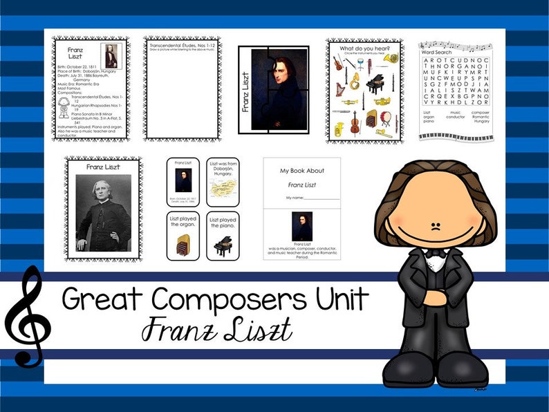 Franz Liszt Great Composer Unit. Music Appreciation. - Etsy