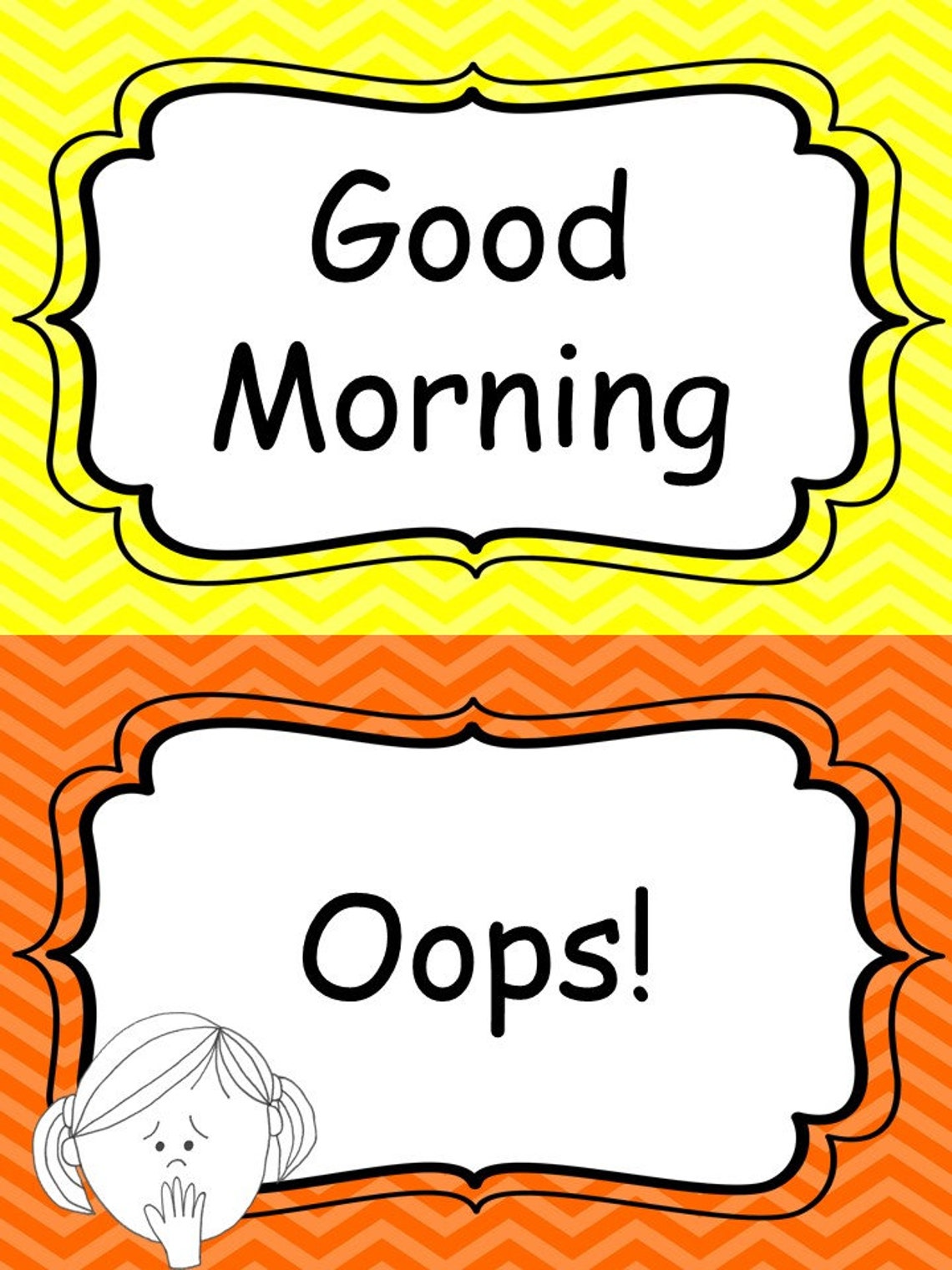 5 Chevron Bright Colors Daycare Behavior Clip Chart Cards. - Etsy