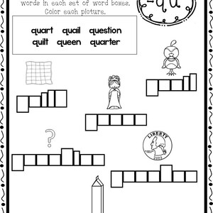 10 Printable Digraphs Box Writing Worksheets. Kindergarten-2nd Grade ...