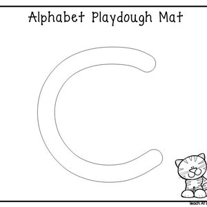 26 Printable Alphabet Uppercase Play Dough Mats Worksheets. Preschool ...