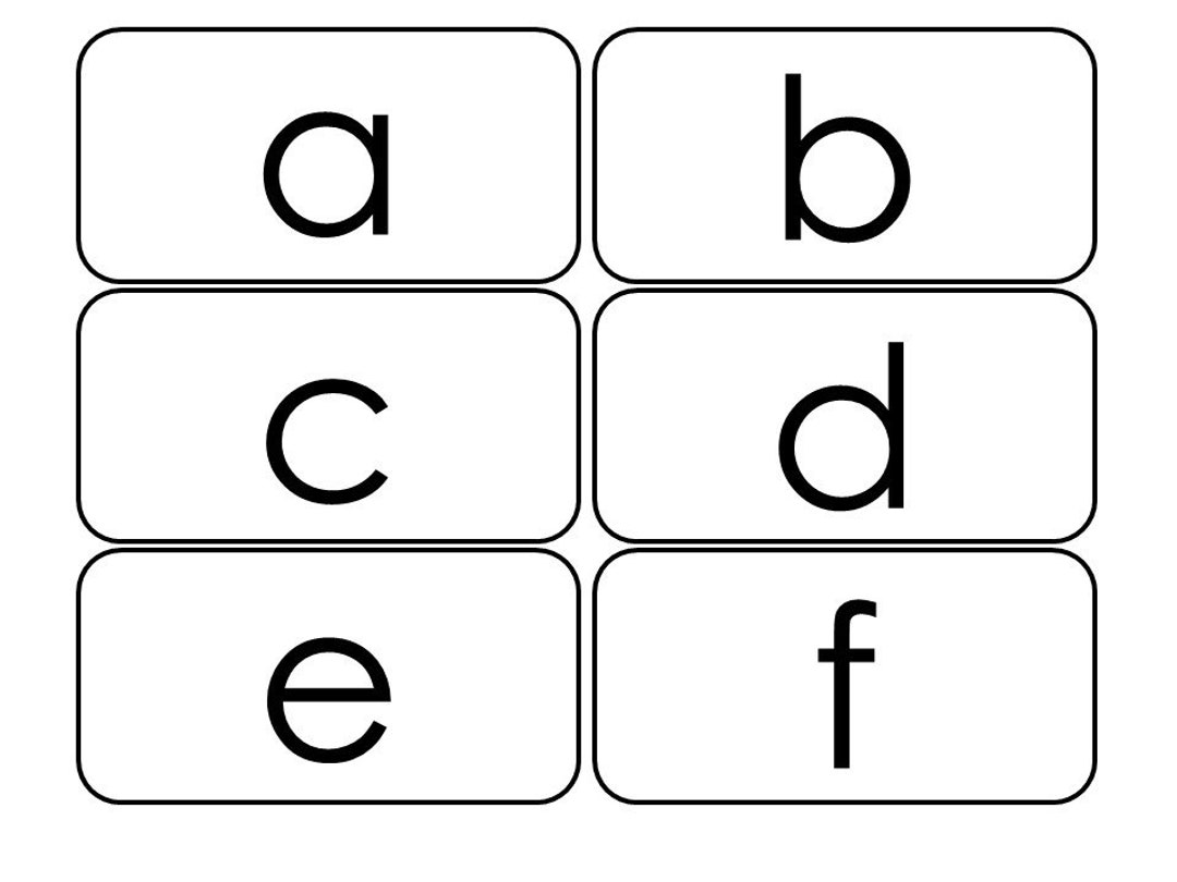 26 Printable Lowercase Alphabet Flashcards. Preschool-kindergarten ...
