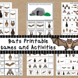 30 Bats Printable Preschool Educational Games Download. Games and ...