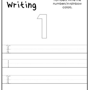 21 Printable Rainbow Write the Numbers Worksheets. Numbers 0-20 ...