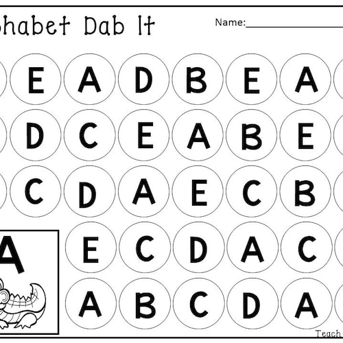 26 Printable Alphabet Lowercase Dab It Worksheets. - Etsy