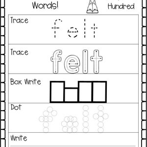 100 Printable Let's Learn Fry 6th Hundred Sight Words Worksheets. 4th ...