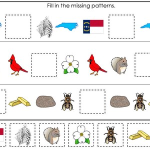 30 North Carolina State Symbols Themed Learning Games Download. ZIP ...