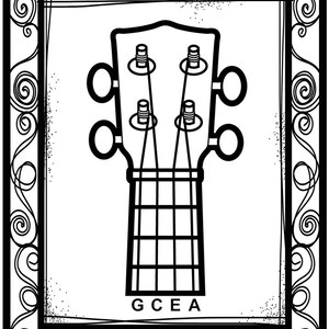 25 Black and White Swirl Ukulele Chord Wall Charts. Music Composition ...