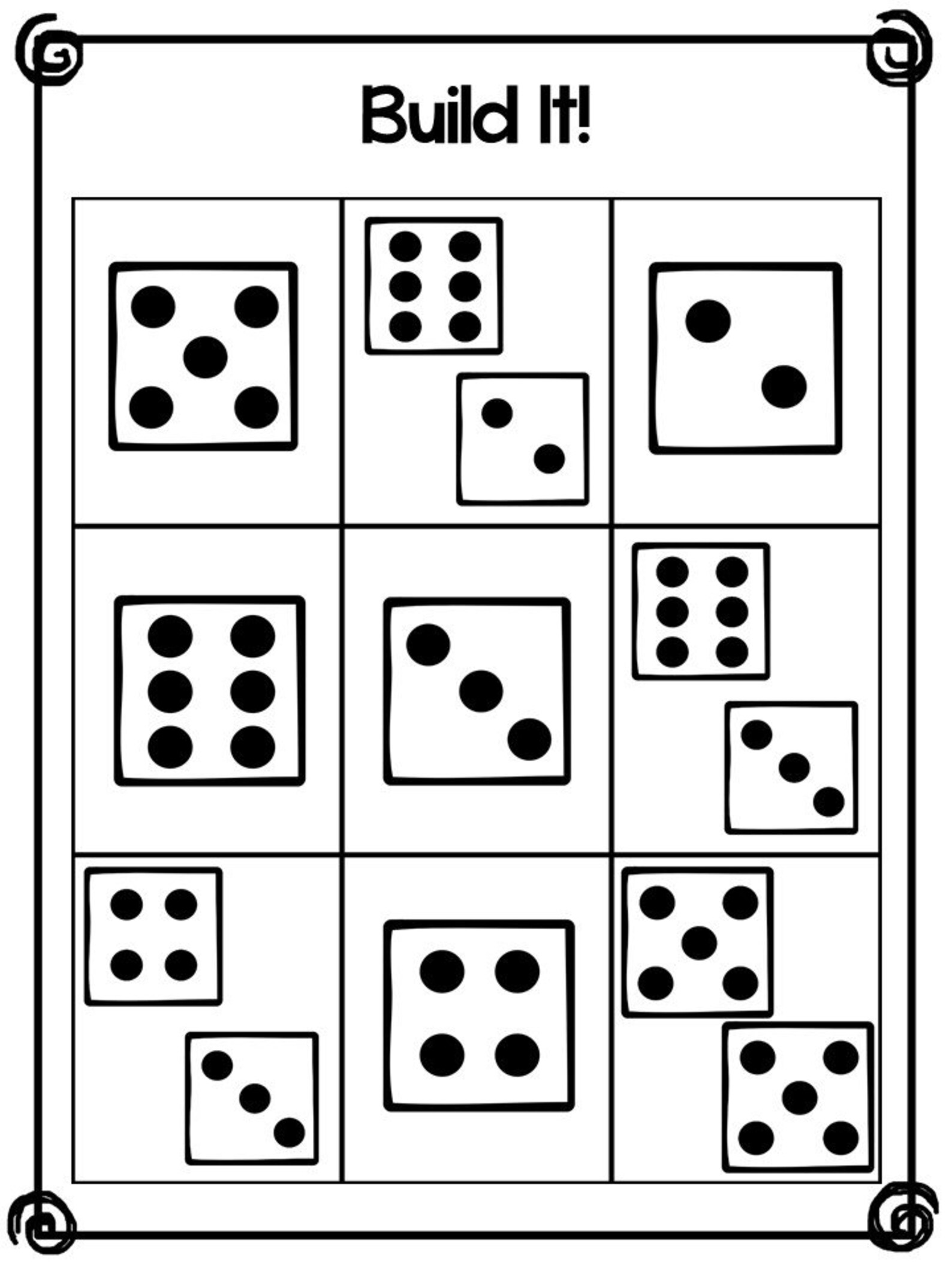 9 Printable Build It Numbers Work Mats. Preschool-kindergarten | Etsy ...