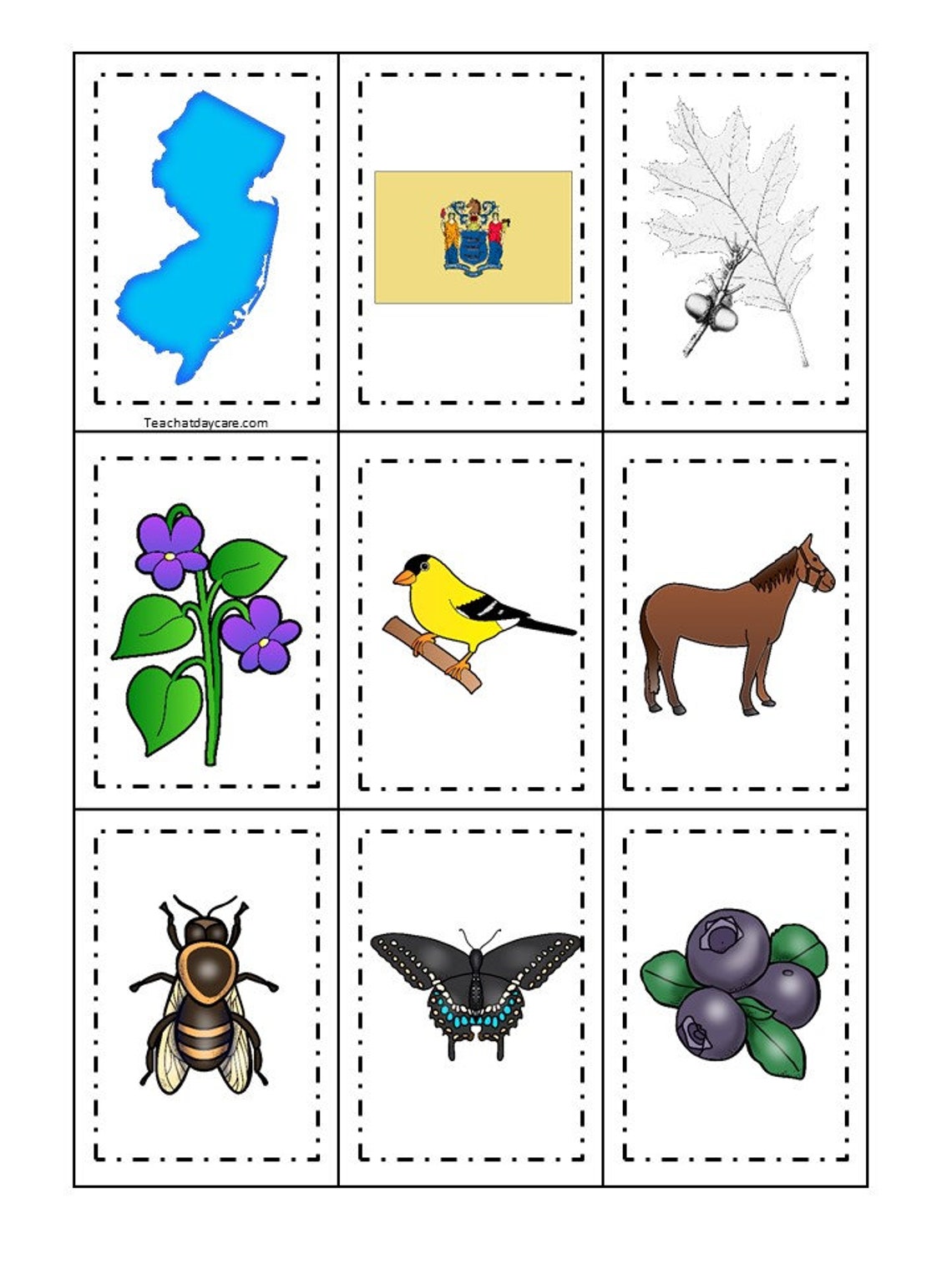 30 New Jersey State Symbols Themed Learning Games Download. - Etsy