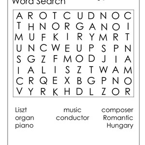 Franz Liszt Great Composer Unit. Music Appreciation. - Etsy