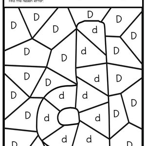 Lowercase Hidden Letters Worksheets. Letter Recognition. Preschool-kdg ...