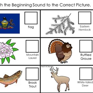30 Pennsylvania State Symbols Themed Learning Games Download. ZIP File ...