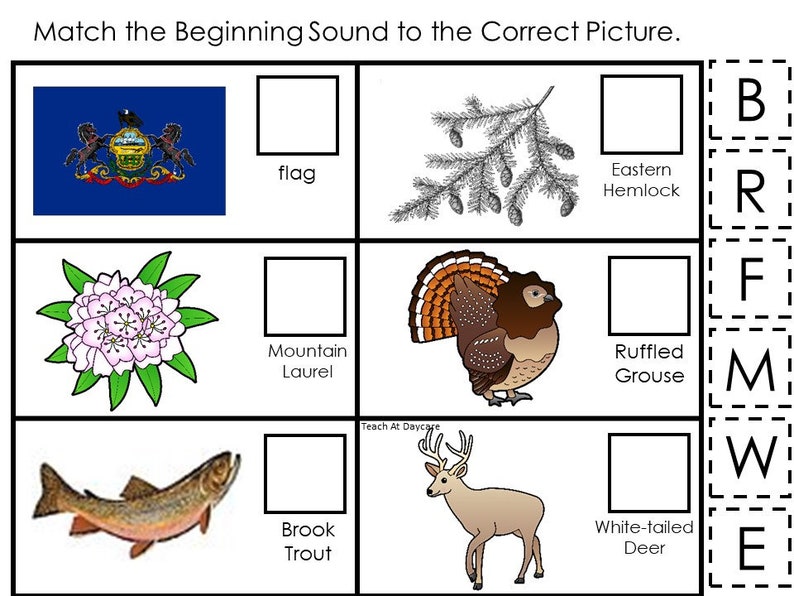 30 Pennsylvania State Symbols Themed Learning Games Download. | Etsy