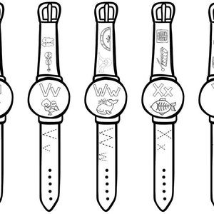 26 Printable Alphabet Watches. Preschool-kdg Phonics. - Etsy