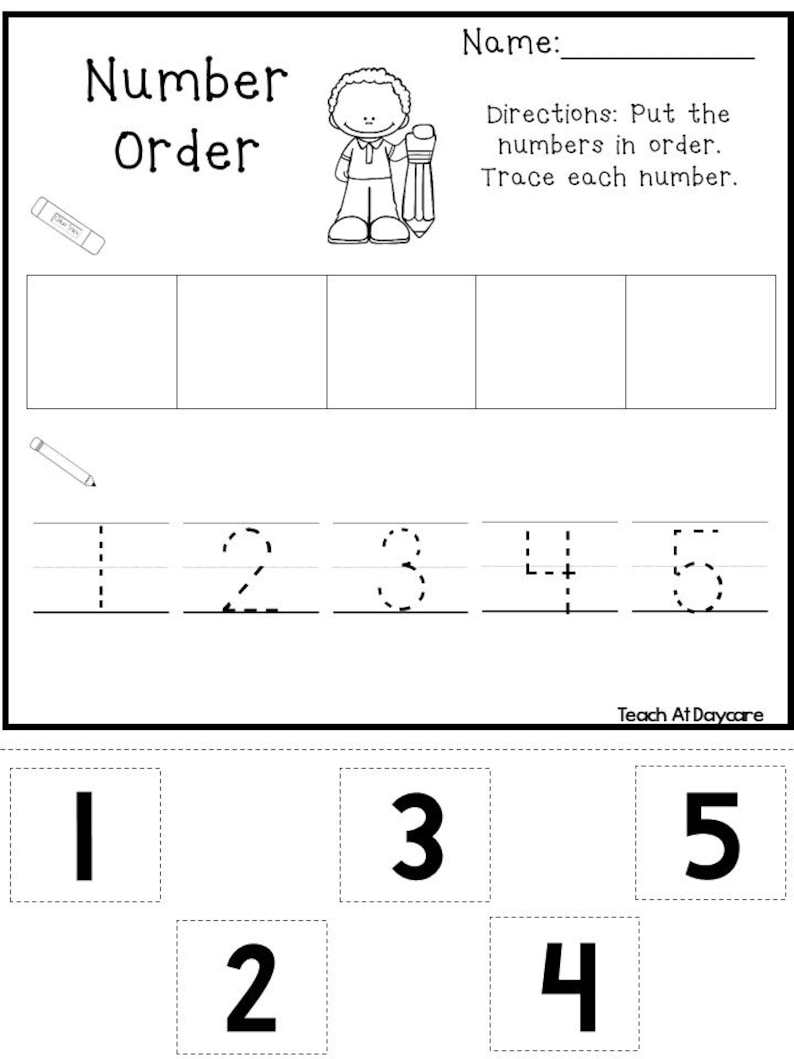 18 Printable Number Matching Worksheets. - Etsy UK