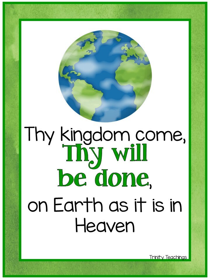12 the Lord's Prayer Posters. 6 Color, 6 Black and White. Classroom ...