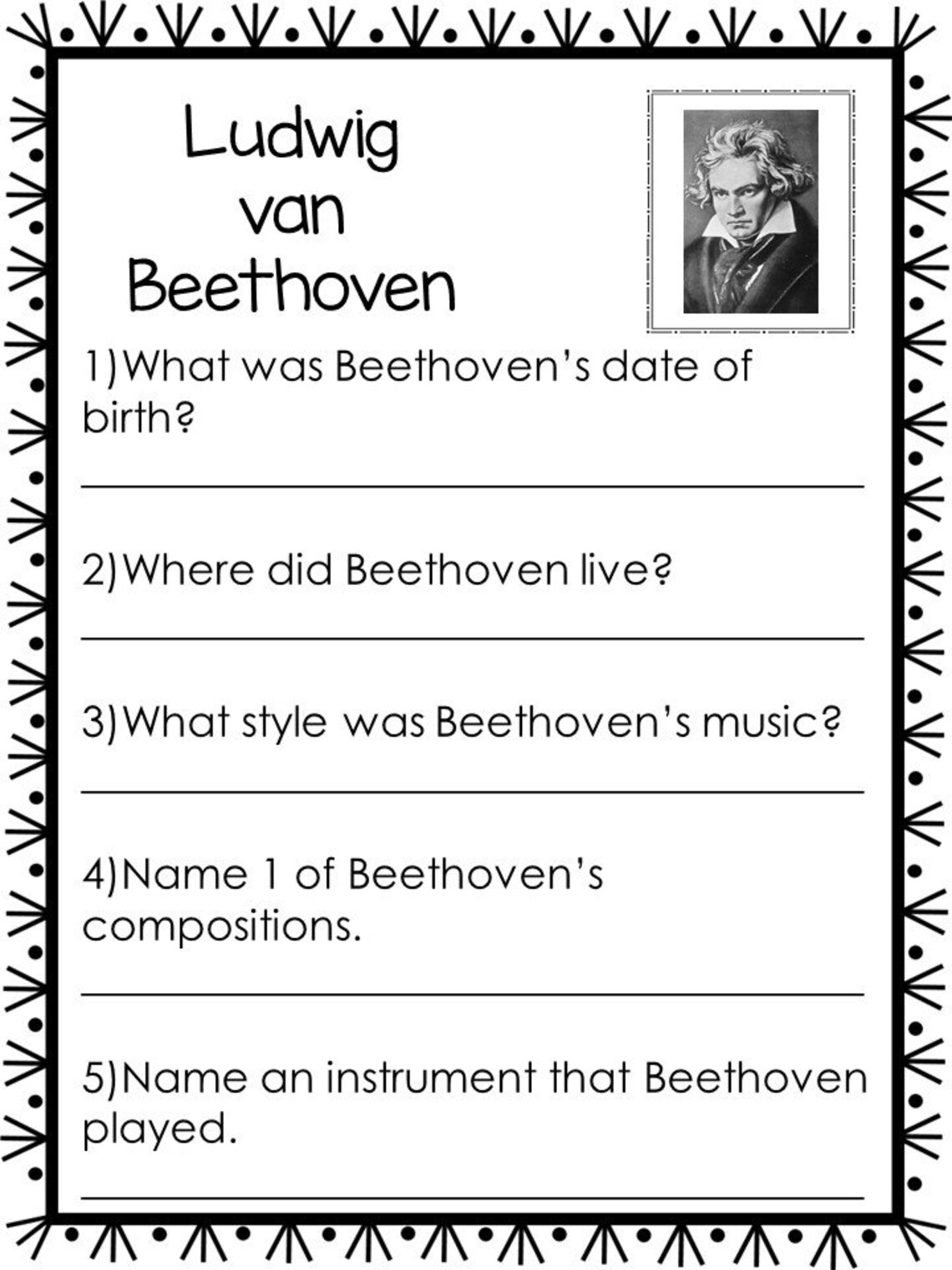 Ludwig Van Beethoven Great Composer Unit. Music Appreciation. - Etsy