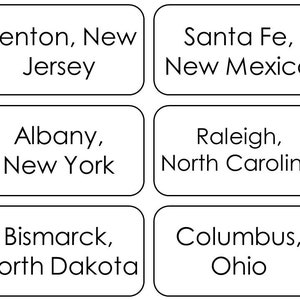 50 States and Capitals Printable Flashcards. US Geography and History ...