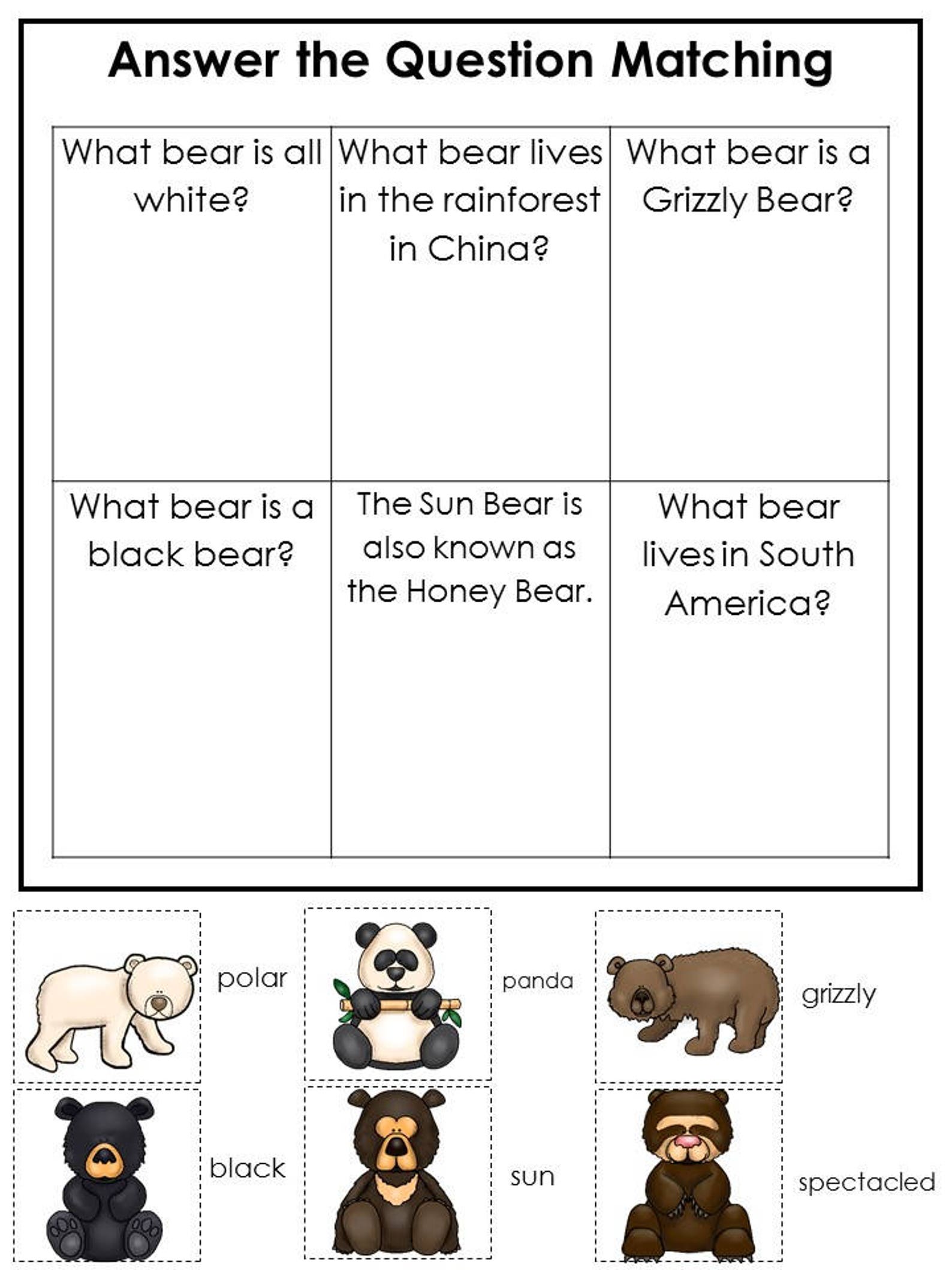 30 Bears Preschool Educational Learning Games Download. Games - Etsy