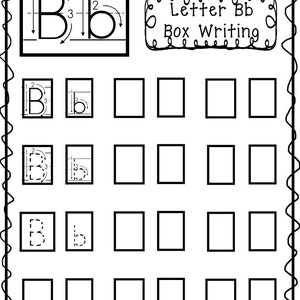26 Printable Alphabet Box Writing Worksheets. Preschool-kdg Phonics. - Etsy