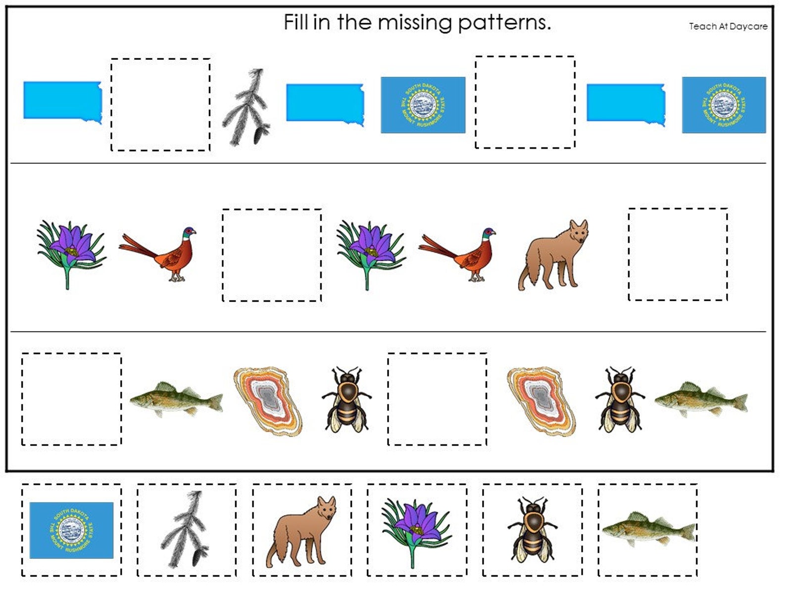 30 South Dakota State Symbols Themed Learning Games Download. | Etsy